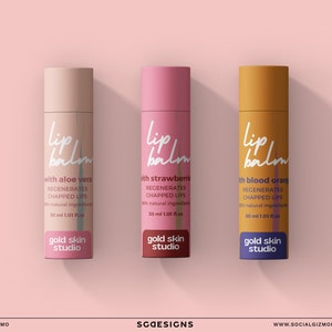 Modern DIY Lip Balm Wrap Around Label, Chic DIY Lipstick Label Template ...