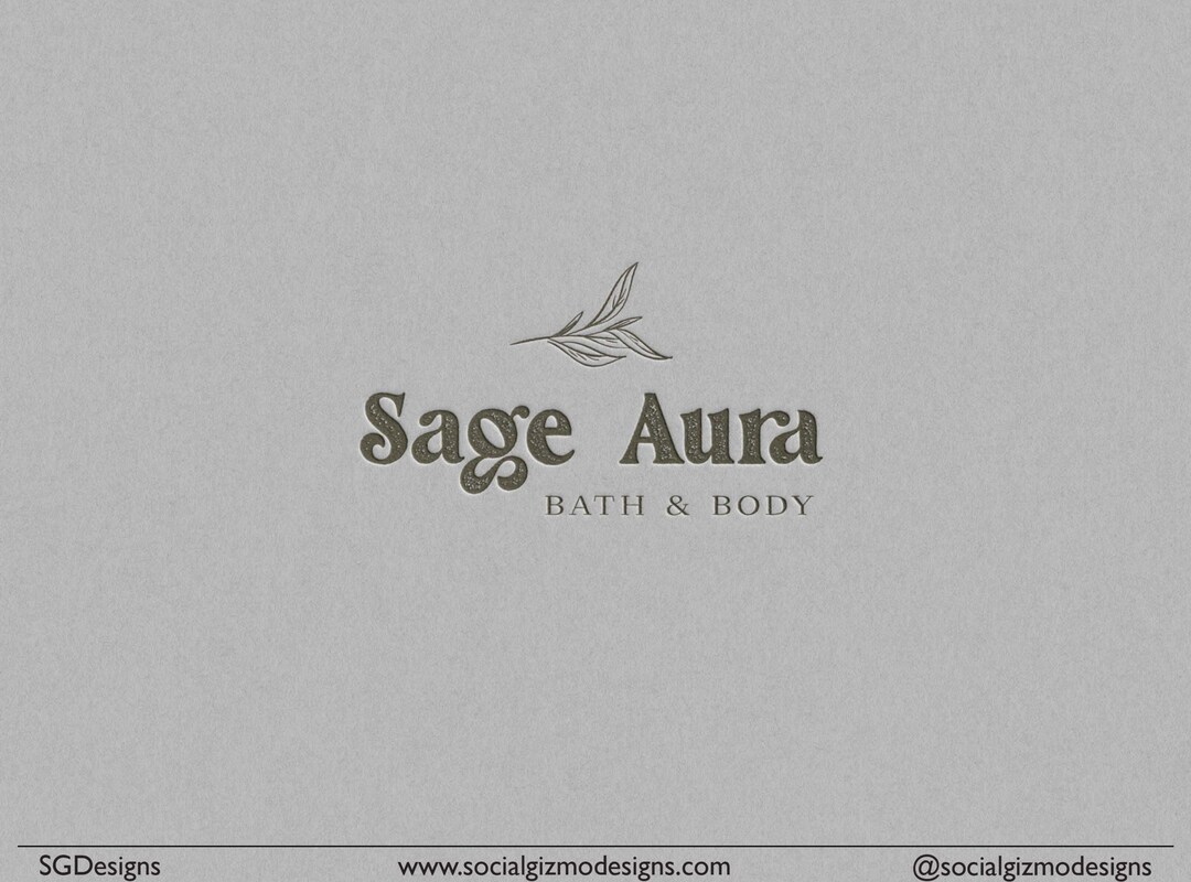 Sage Logo Design, Aromatherapy Logo, Elegant Logo Design, Professional ...