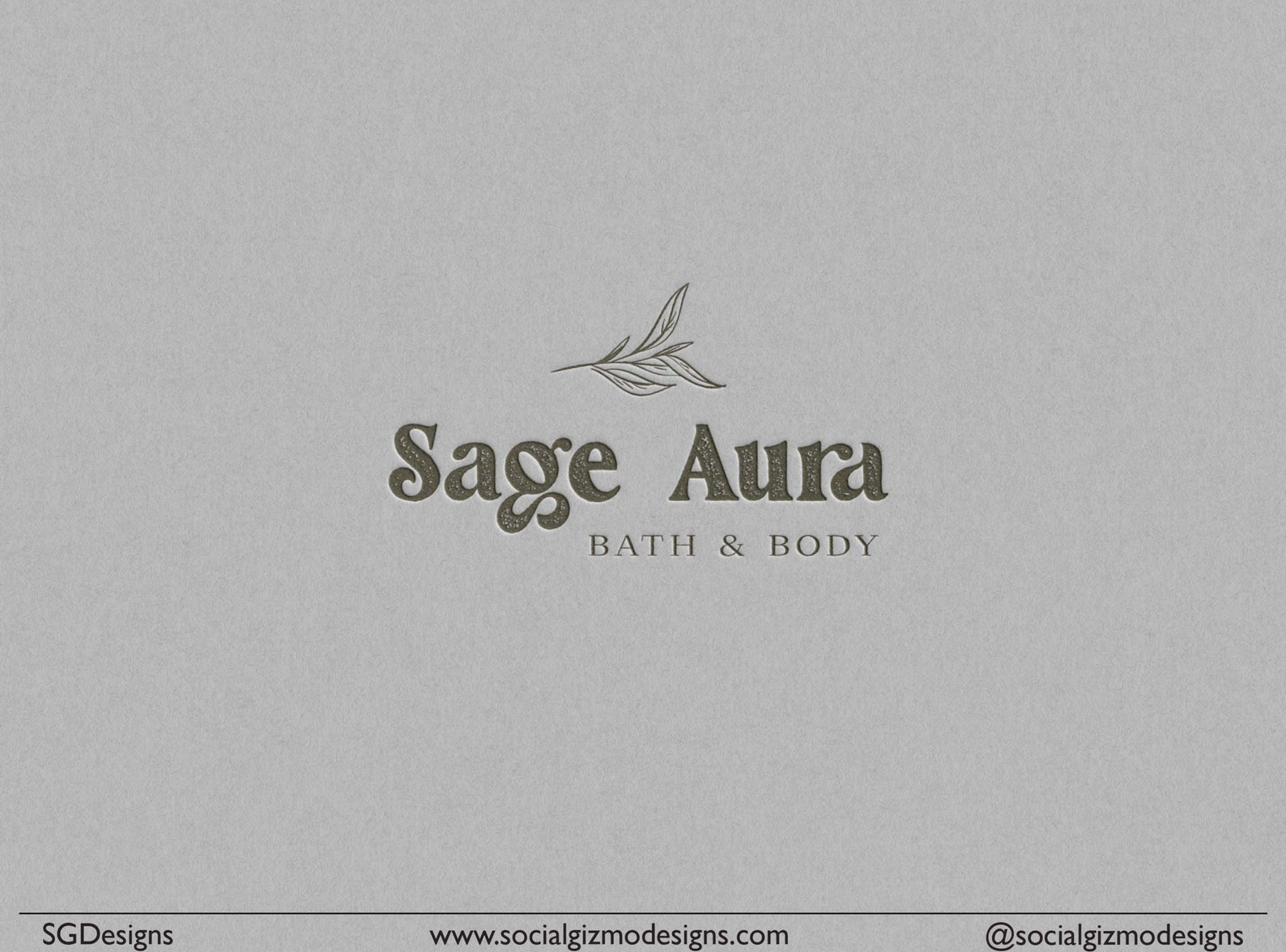 Sage Logo Design, Aromatherapy Logo, Elegant Logo Design, Professional ...