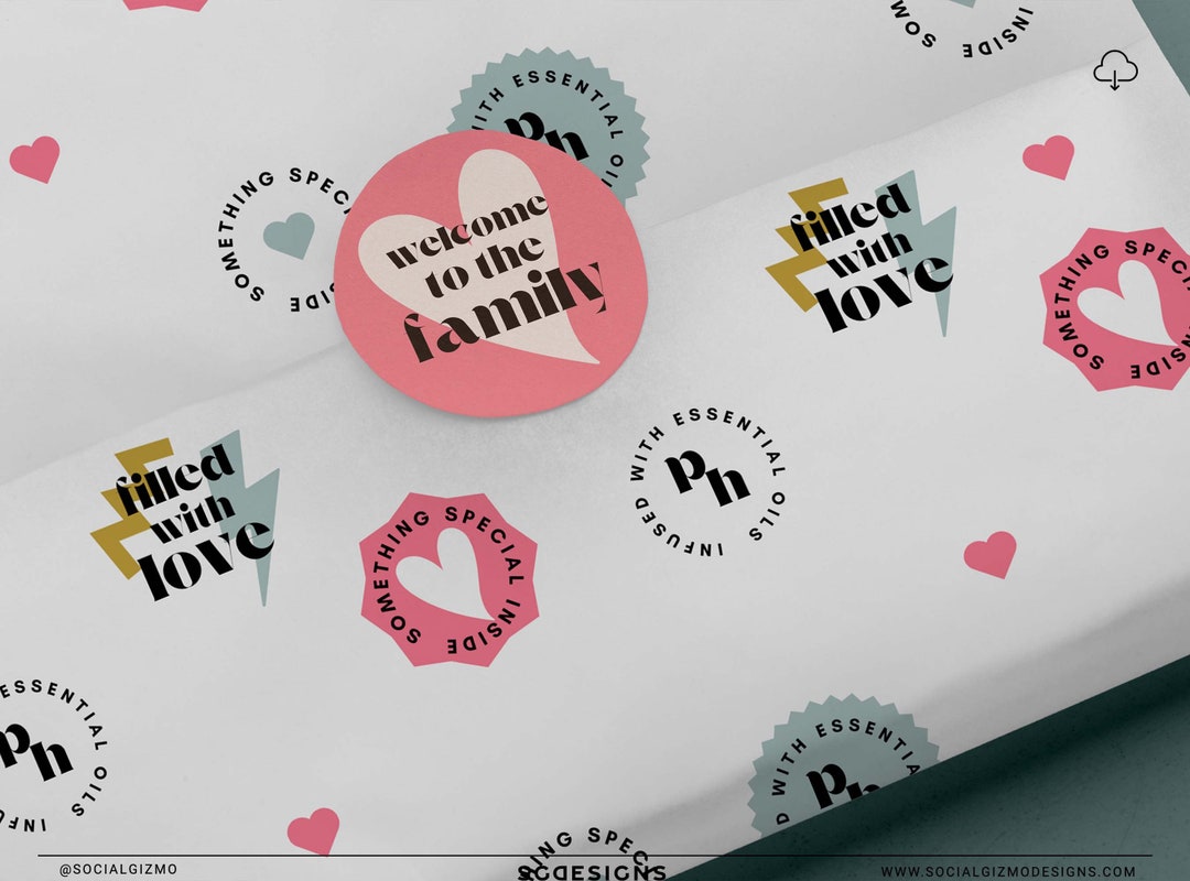 Retro DIY Wrapping Paper Design Template, Playful Retro Wrapping Paper ...