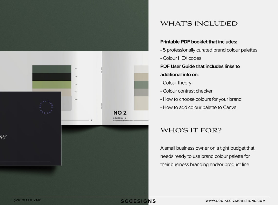 Brand Color Palette, Green Brand Color Palette, Botanical Colour Scheme ...