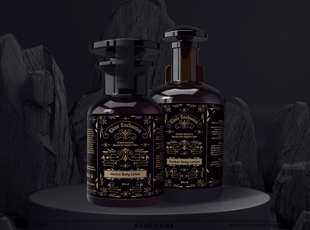 DIY Witchcraft Potion Labels, DIY Black Apothecary Bottle Label ...