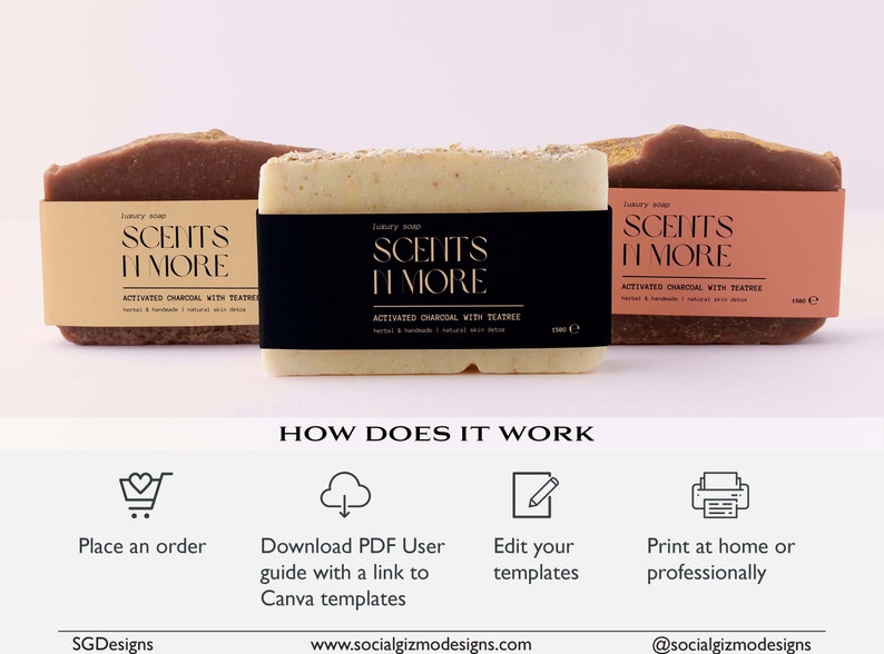 Black Soap Label Template Apothecary Soap Label Editable - Etsy UK