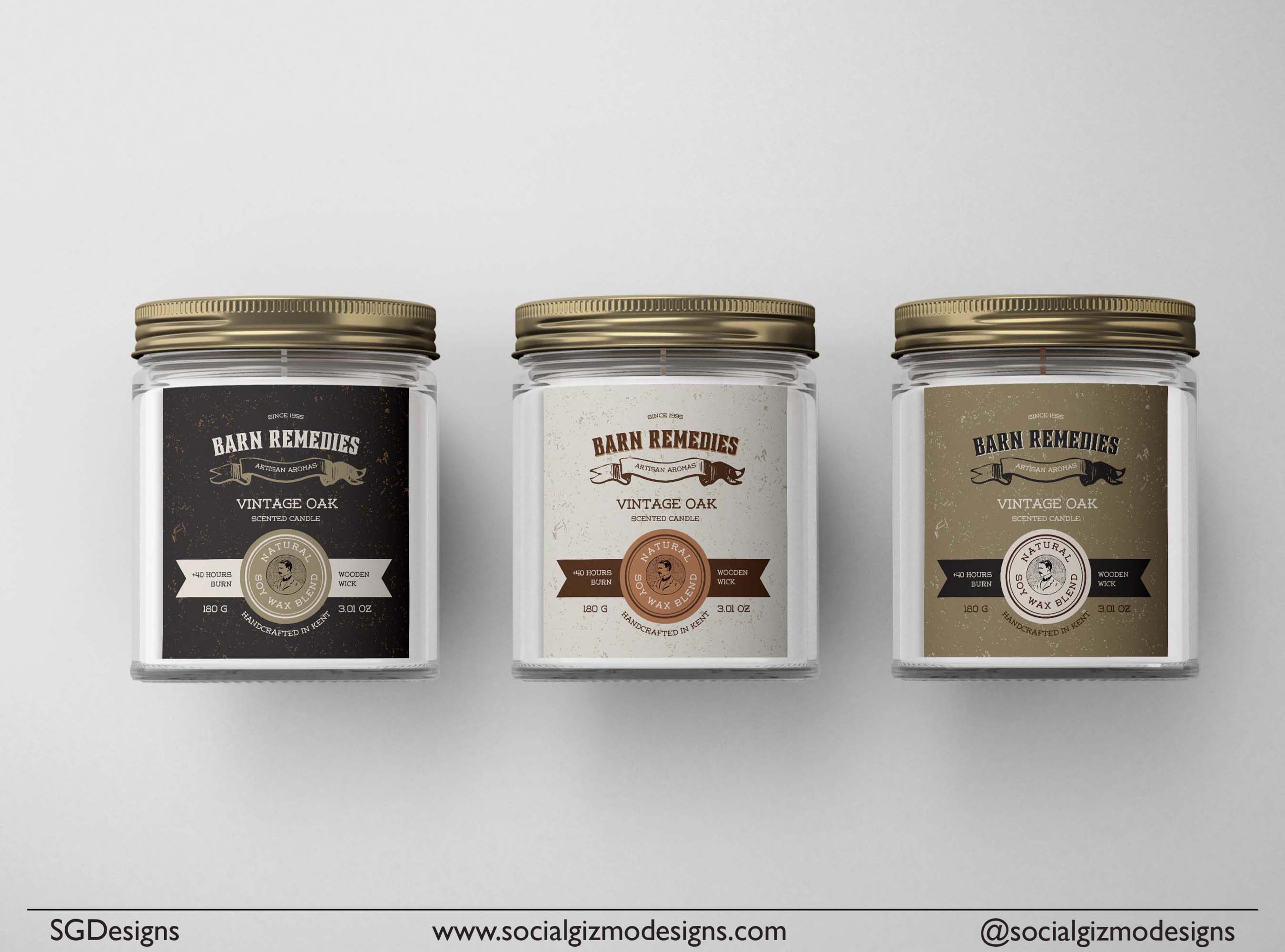 Vintage Candle Labels, Rustic Candle Label Design, Black Candle Label ...