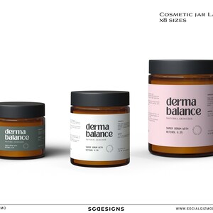 Editable Cosmetic Labels, Modern Apothecary Label Set Design, Editable ...