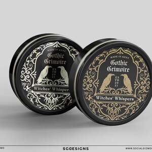 DIY Witchcraft Candle Label Templates, Editable Black Alchemy Candle ...