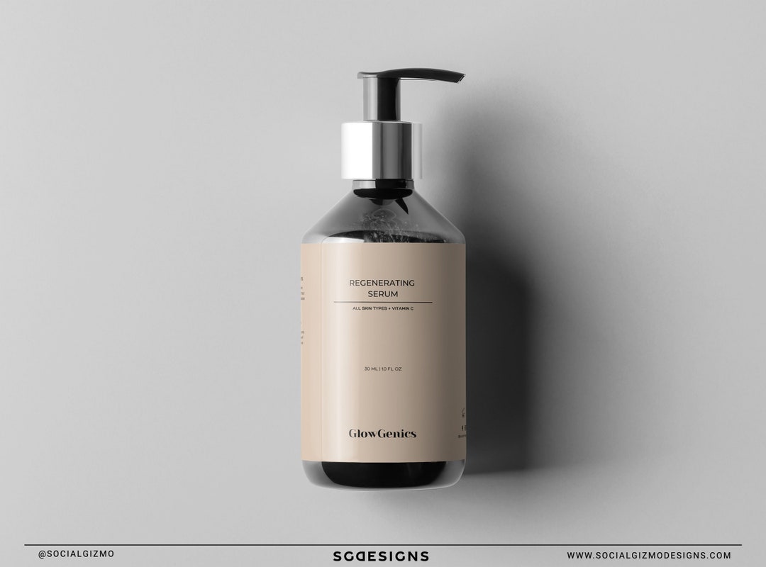Buy Black Minimal Shampoo Bottle Labels, Editable Lotion Bottle Labels ...
