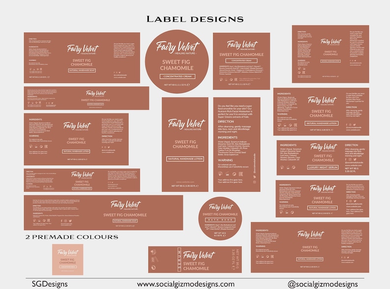 Editable Product Labels Modern Label Set Design Packaging - Etsy