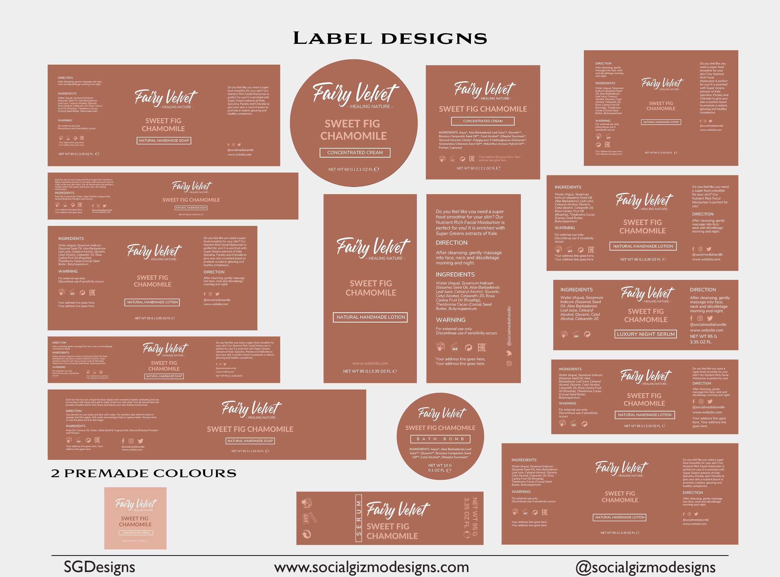 Editable Product Labels Modern Label Set Design Packaging - Etsy
