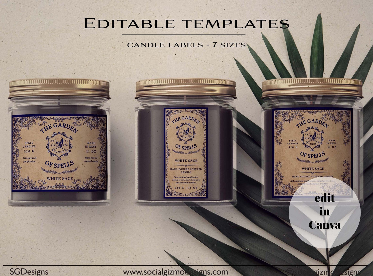 Apothecary Candle Label Templates Editable Vintage Candle - Etsy