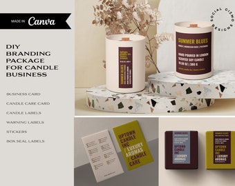 DIY Branding Kit for Candle Business, Modern Branding Package for ...