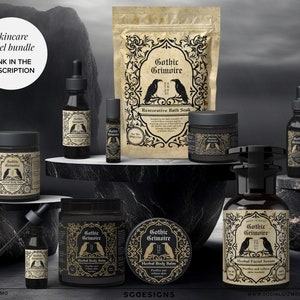 DIY Witchcraft Candle Label Templates, Editable Black Alchemy Candle ...