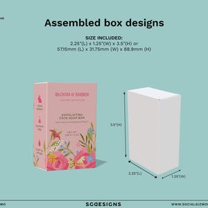 Floral Soap Box Design, Playful Soap Box Design Template, DIY Elegant ...