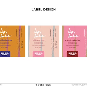 Modern DIY Lip Balm Wrap Around Label, Chic DIY Lipstick Label Template ...