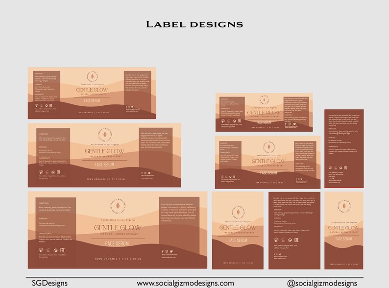 Dropper Label Template Boho Dropper Label Design Modern | Etsy