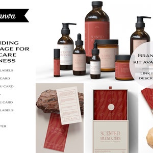 Editable Cosmetic Label, Minimal Label Set Design, Beige Product Label ...