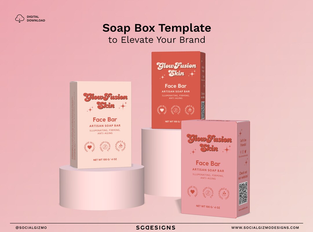 Retro DIY Soap Box Design, Playful Retro Soap Box Design Template, DIY ...