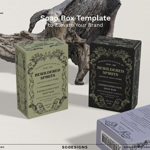 Soap Box Template Canva, 4 Oz Soap Packaging Template, Editable Vintage ...
