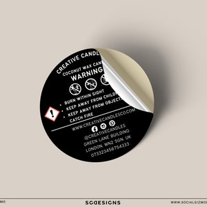 Editable Candle Warning Labels, CLP Candle Labels, Candle Safety Labels ...