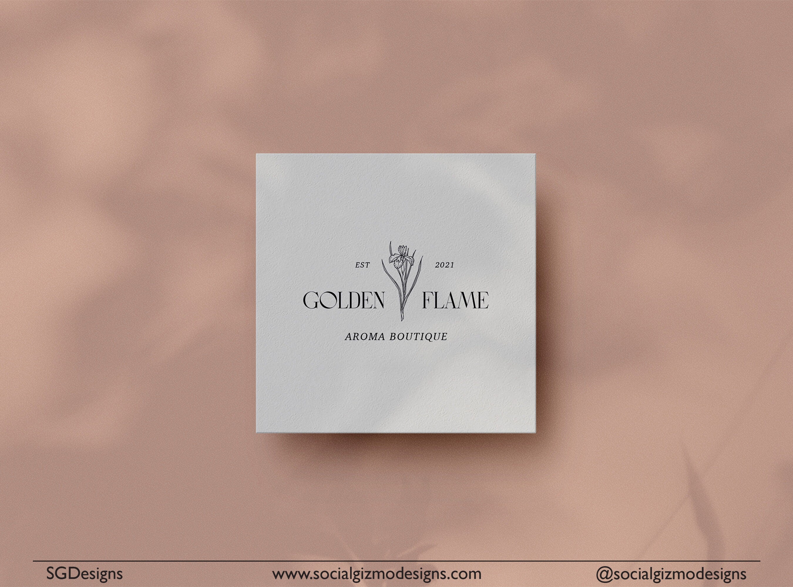 Delicate Logo Design for Aromatherapy Business, Premade Logo for ...