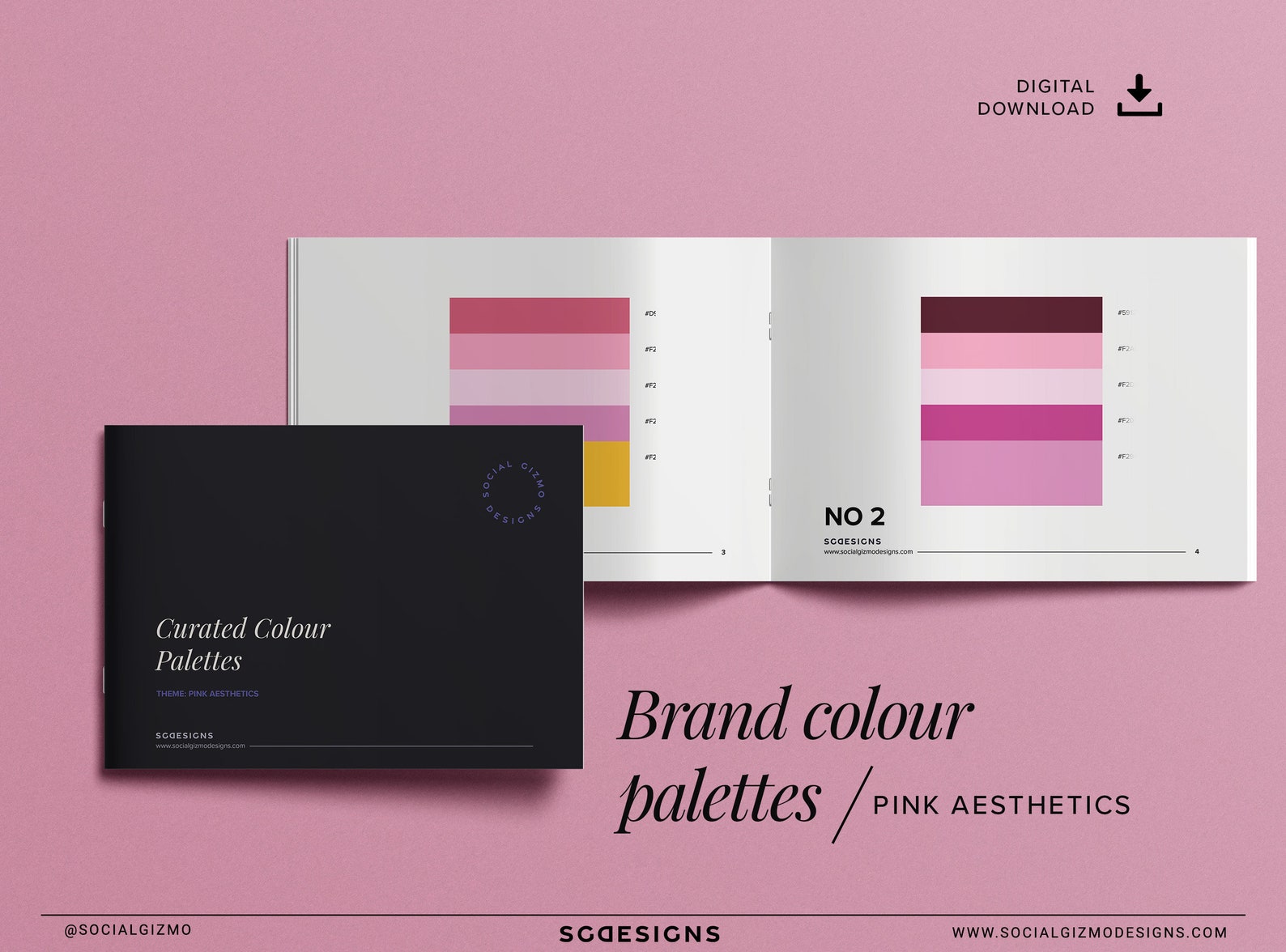 Brand Color Palette, Pink Brand Color Palette, Bold Colour Schemes ...
