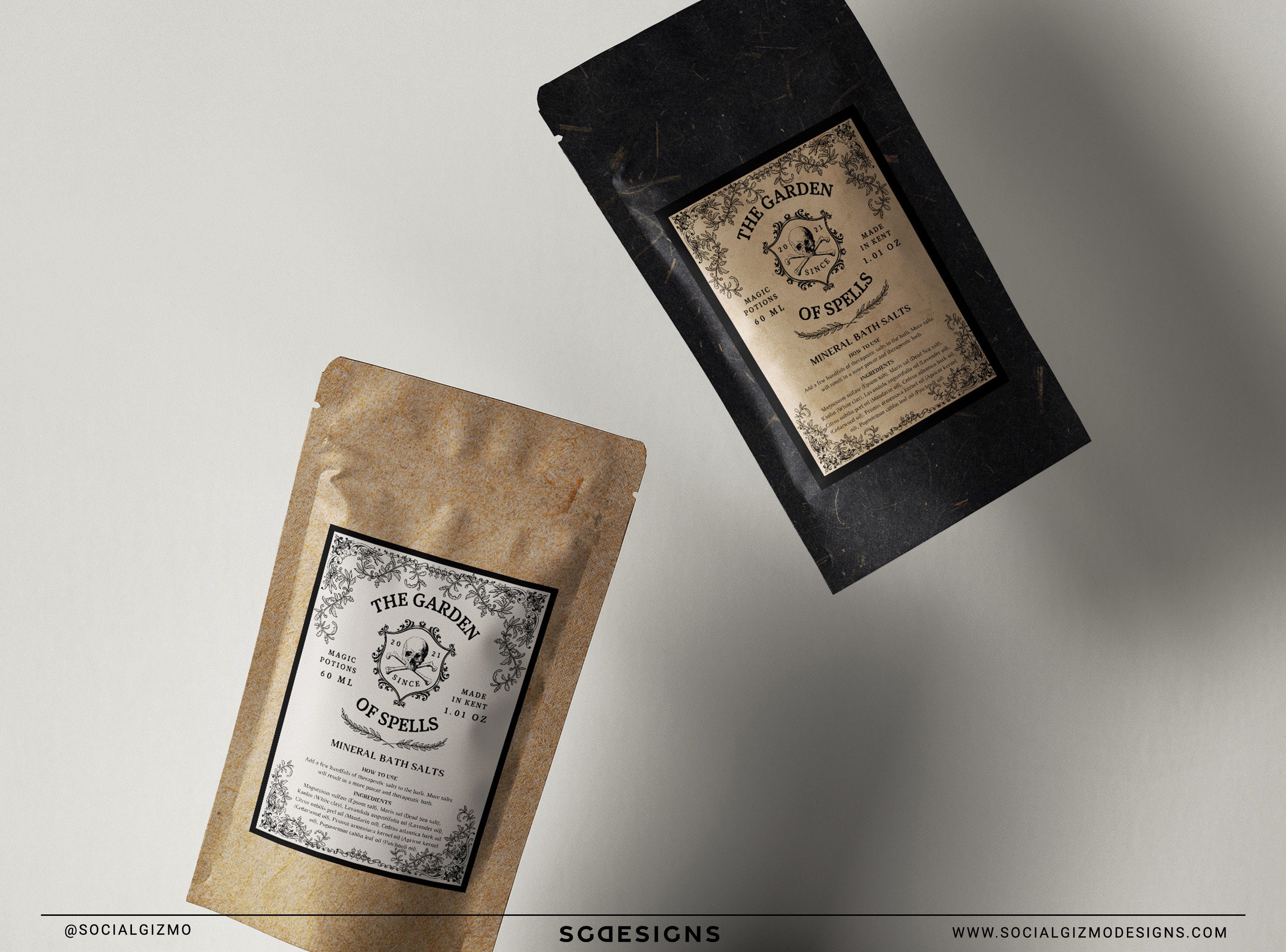 Apothecary Pouch Label Template, DIY Vintage Pouch Label, Editable Bath ...