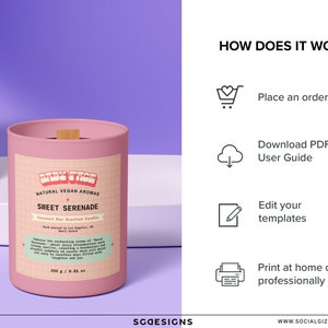 DIY Retro Candle Labels Funky Retro Candle Label Templates - Etsy