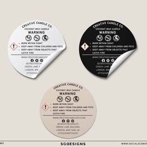 Editable Candle Warning Labels, CLP Candle Labels, Candle Safety Labels ...