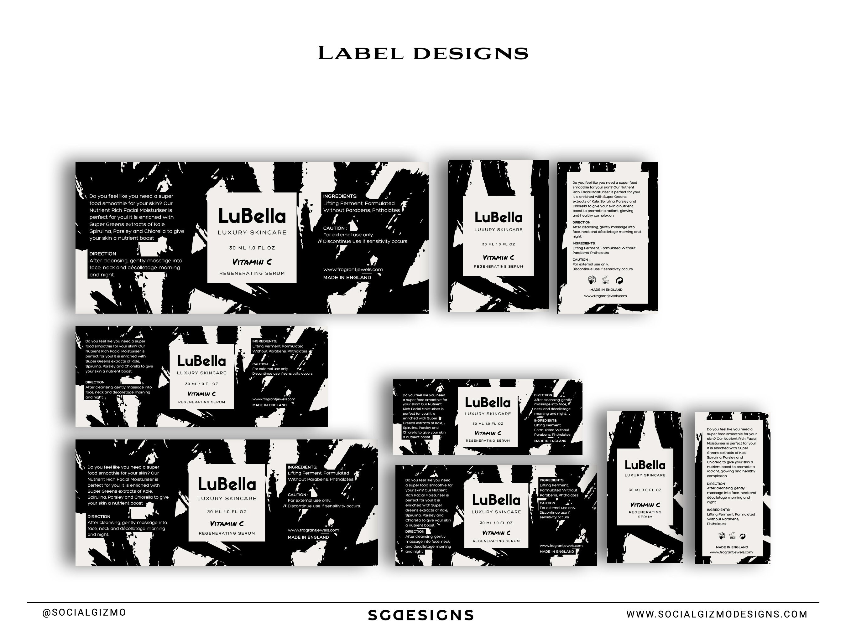 Modern DIY Dropper Label Template, Editable Face Serum Dropper Label ...