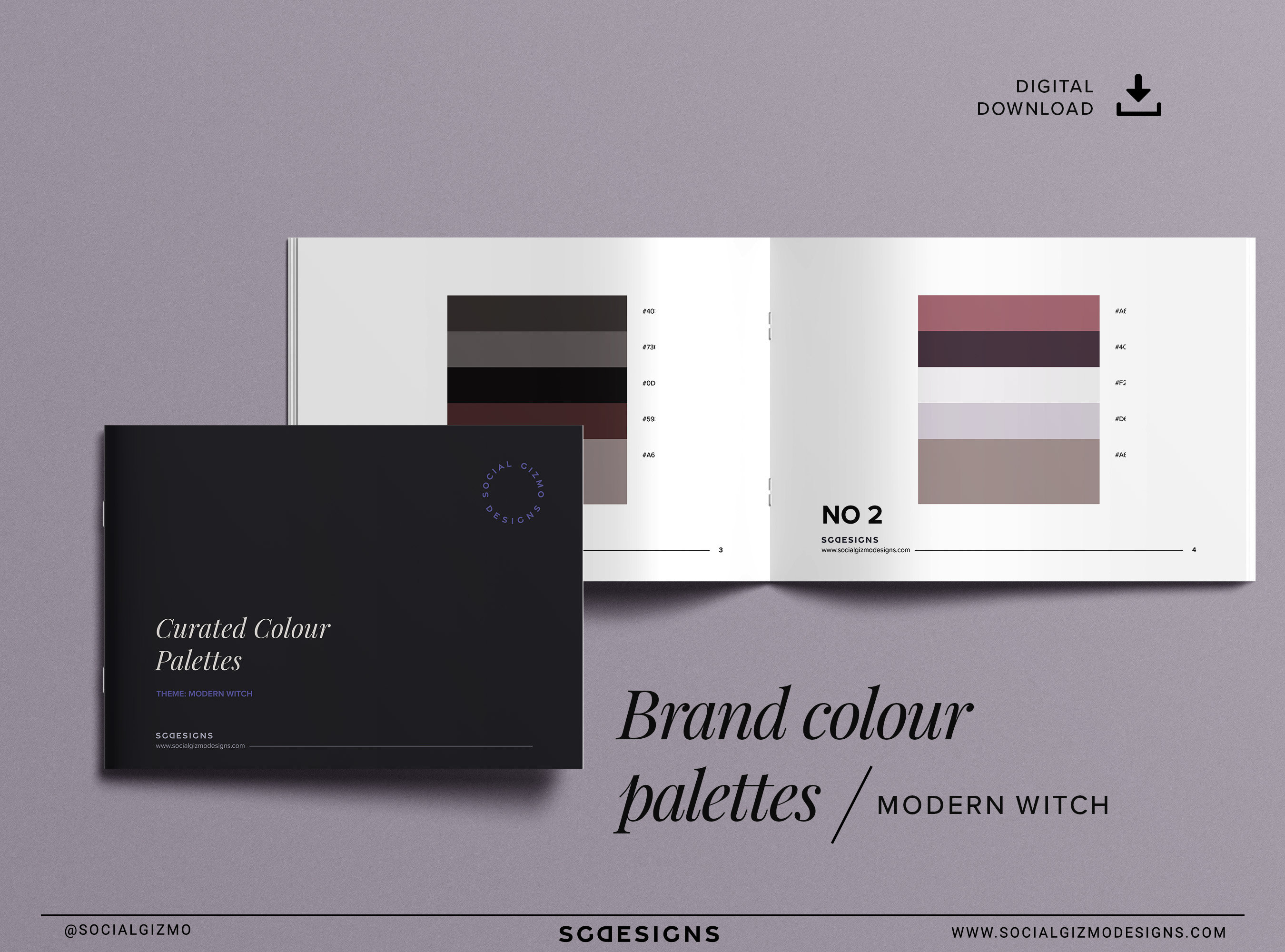 Brand Color Palette, Modern Witch Color Palette, Magic Colour Scheme ...
