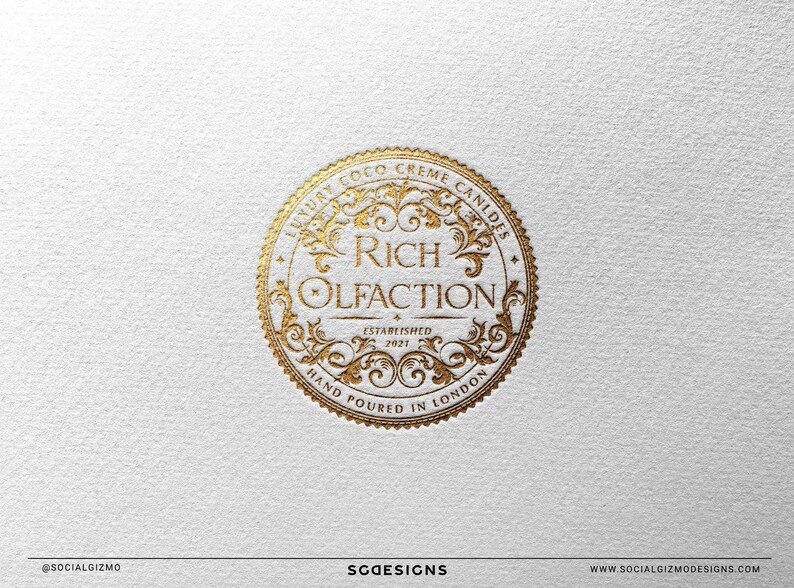 Royal Vintage Logo Design Luxury Round Logo Design for - Etsy