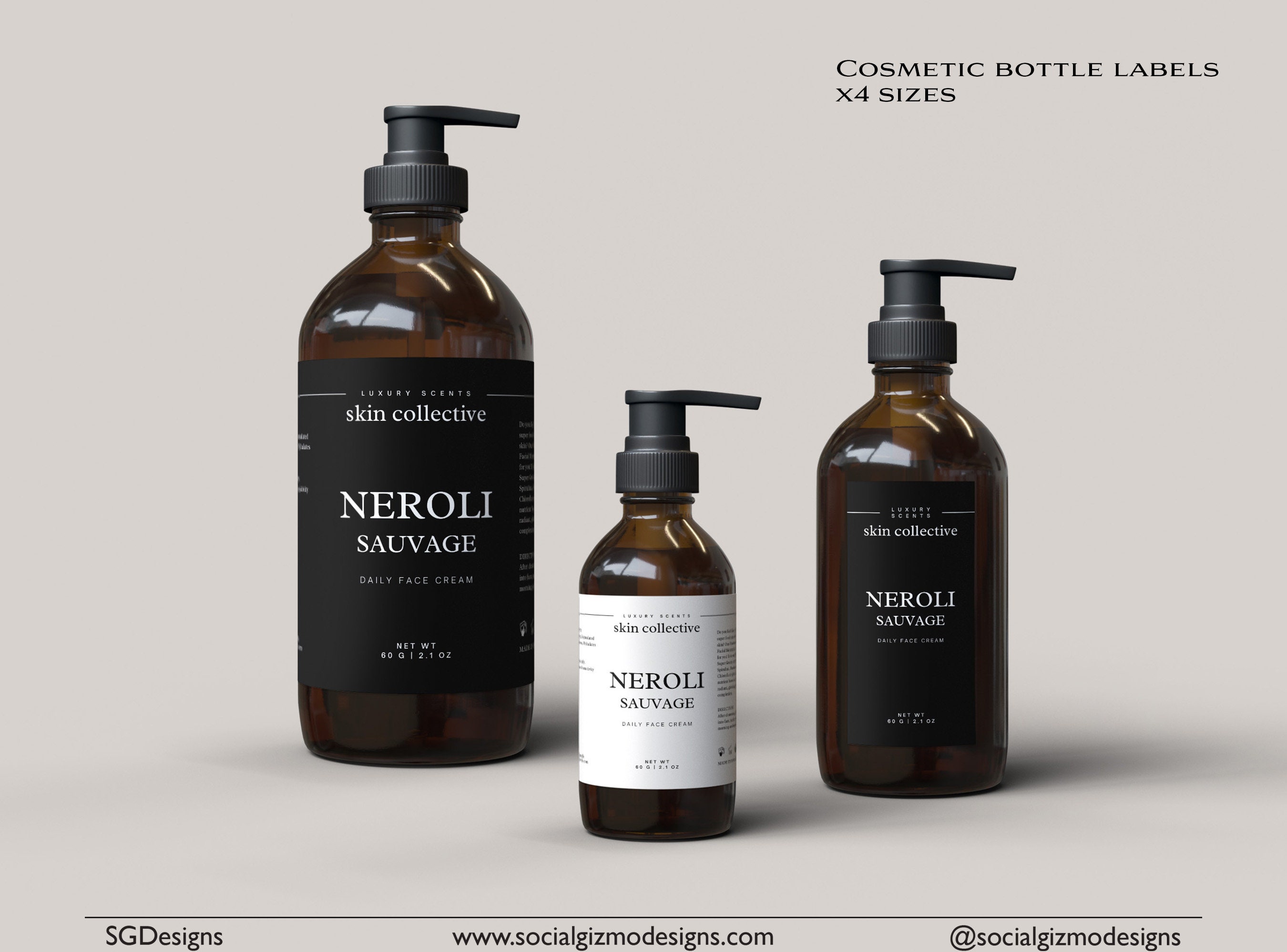 Editable Cosmetic Labels Modern Label Set Design Luxury - Etsy