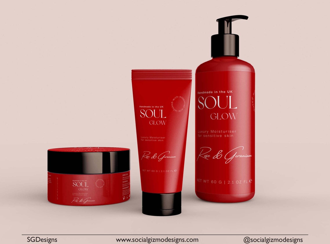 Editable Cosmetic Labels Modern Label Set Design Pink - Etsy UK