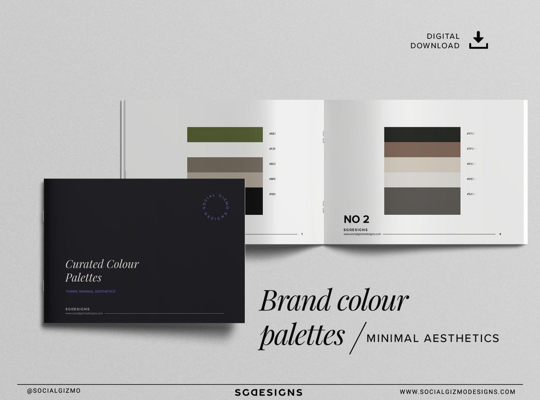 Brand Color Palette, Minimal Brand Color Palette, Light Colour Scheme ...