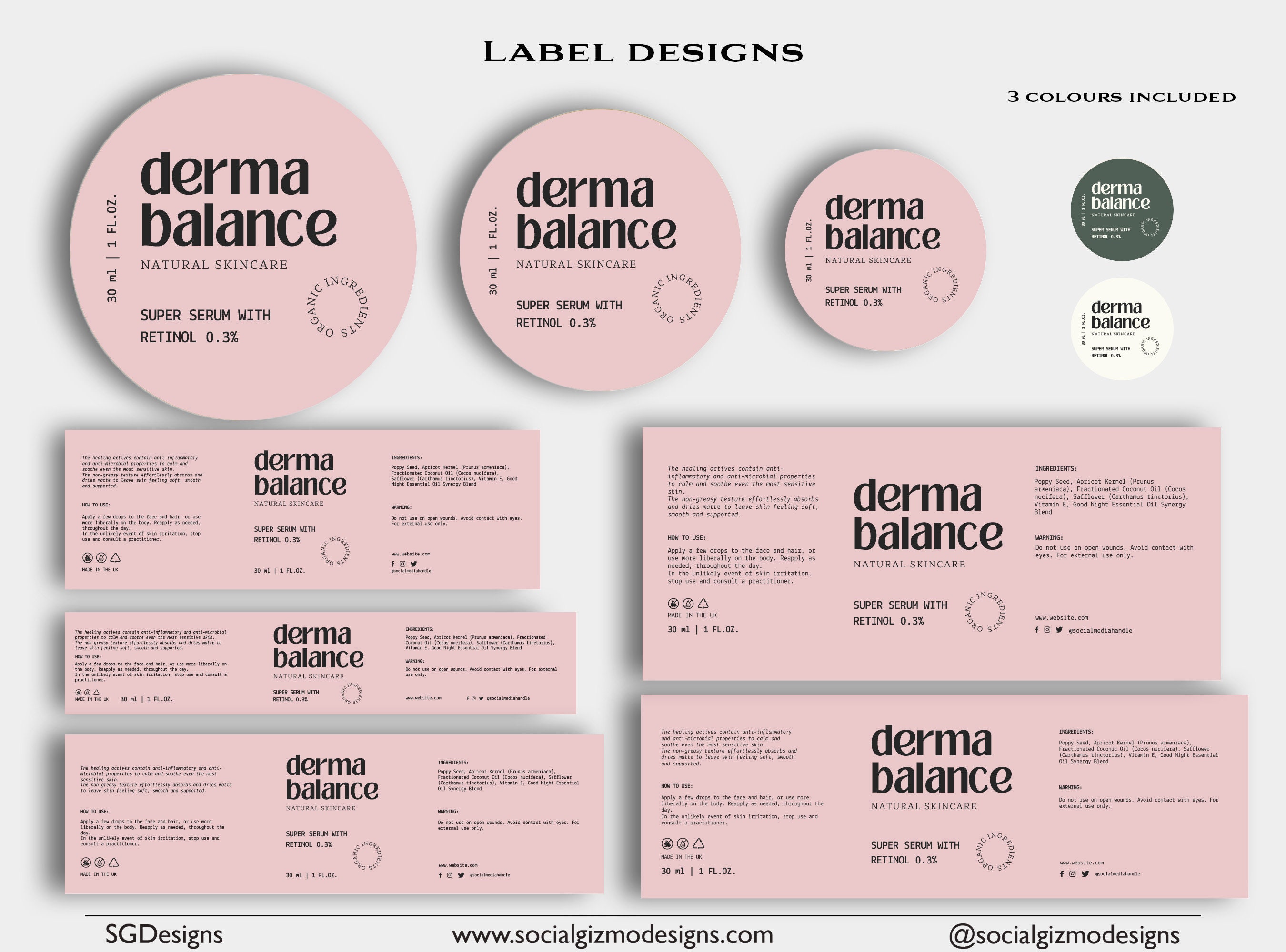 Body Scrub Label Templates Editable Jar Label Set Design - Etsy