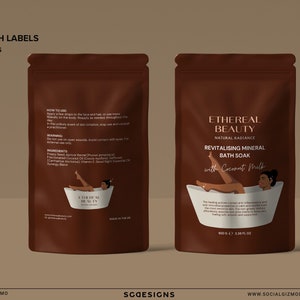 Chic DIY Skincare Labels, Illustrated Black Beauty Label Templates, DIY ...