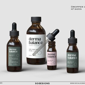Editable Cosmetic Labels, Modern Apothecary Label Set Design, Editable ...