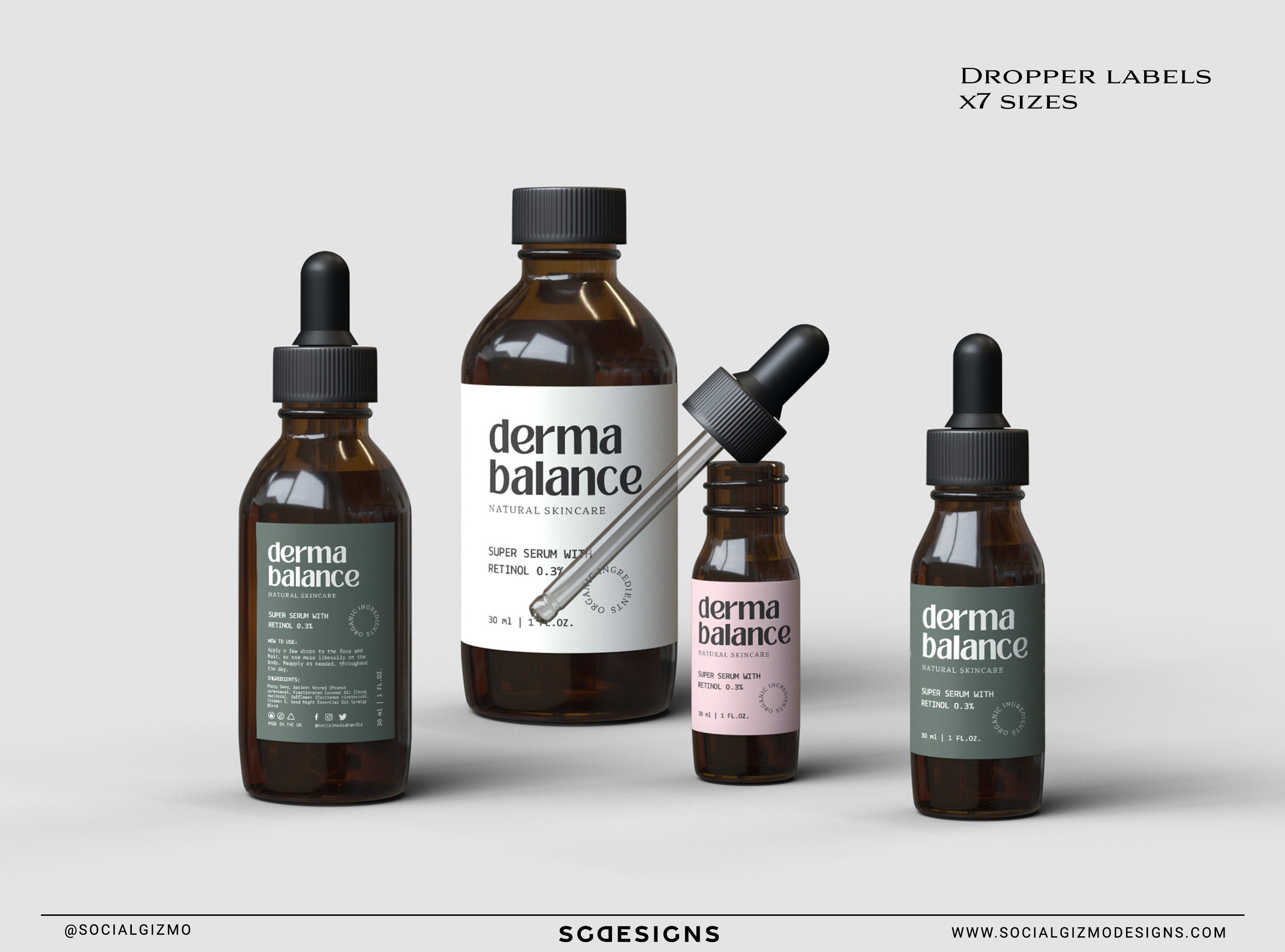 Editable Cosmetic Labels Modern Apothecary Label Set Design - Etsy