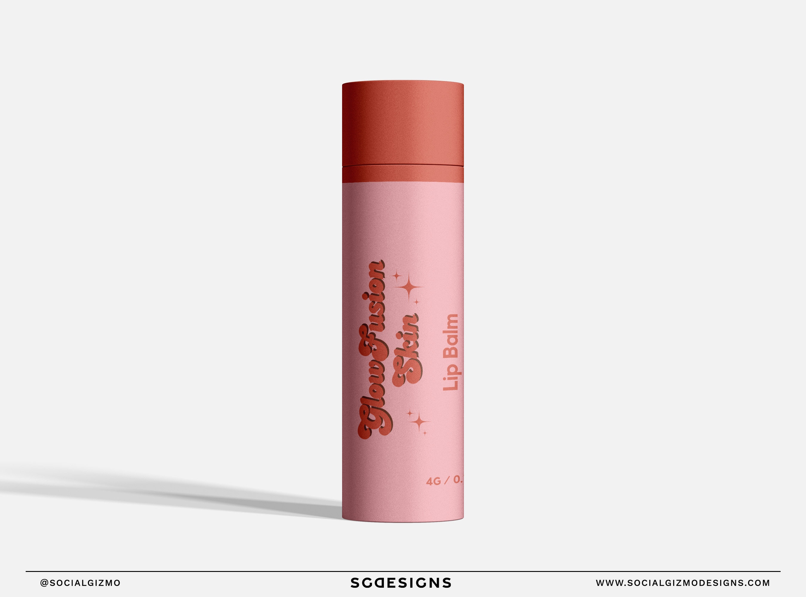 Red Retro DIY Chapstick Label Template, DIY Pink Retro Lip Balm Wrap ...