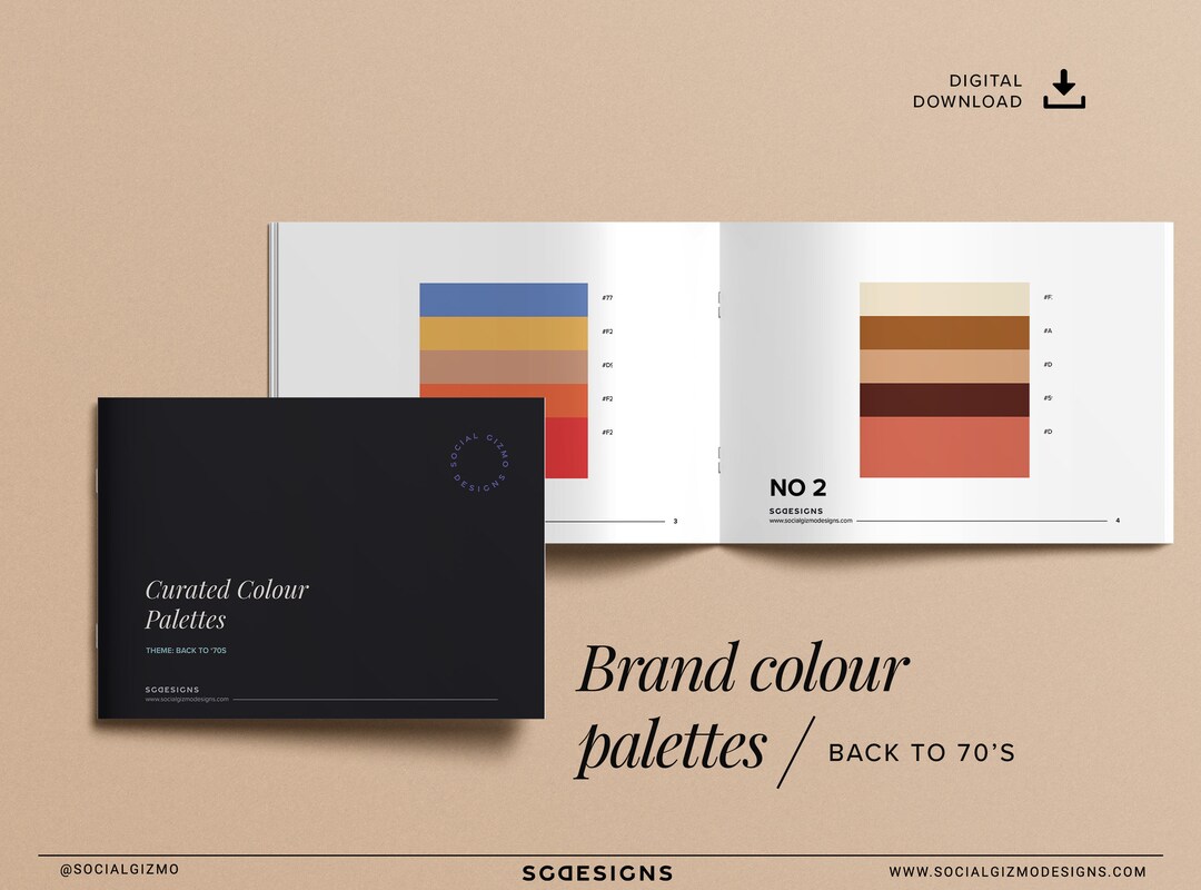 Brand Color Palette, Retro Brand Color Palette, Groovy Color Scheme ...