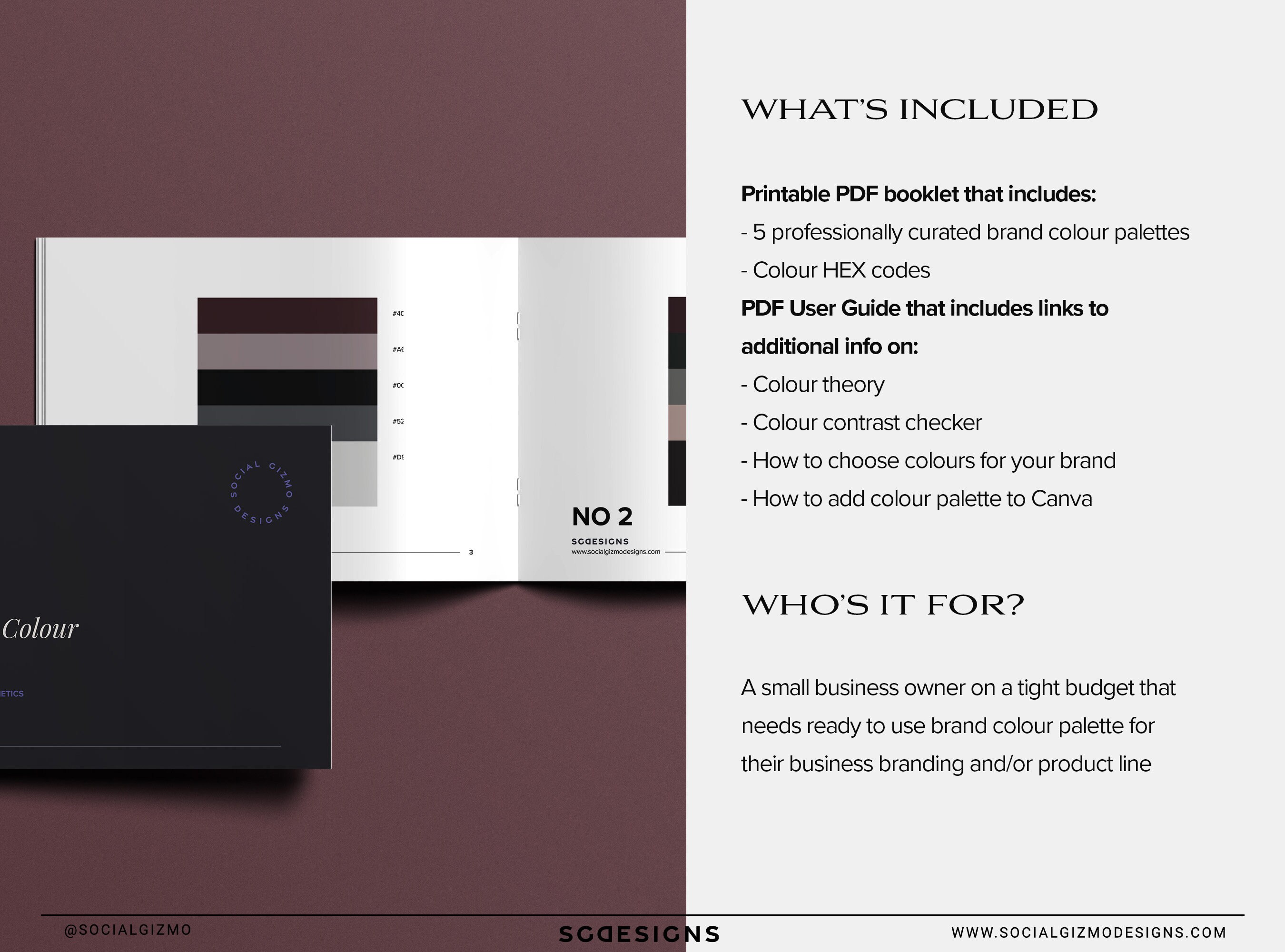 Brand Color Palette, Gothic Brand Color Palette, Vampire Theme Colour ...