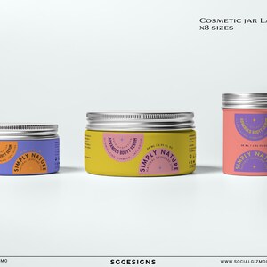 Modern Cosmetic Label Templates: Bold DIY Skincare Product Labels ...