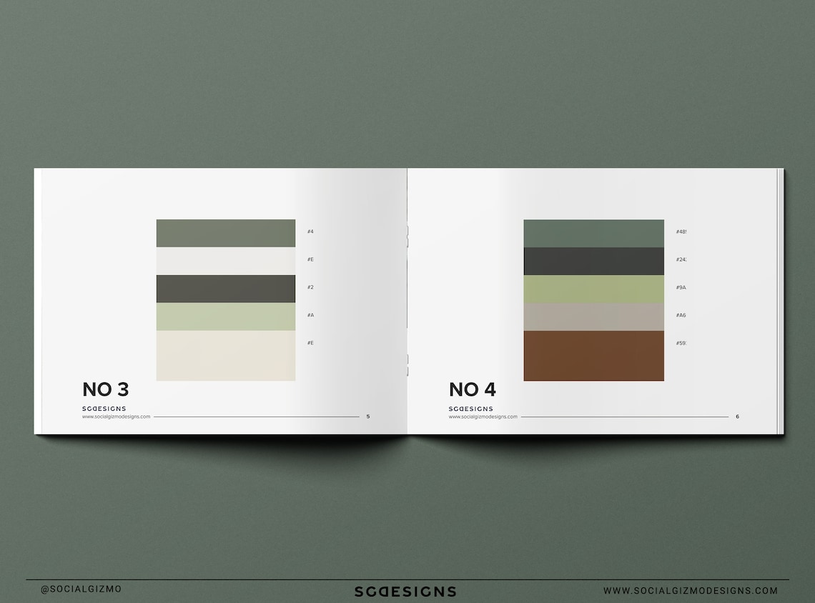 Brand Color Palette, Green Brand Color Palette, Botanical Colour Scheme ...