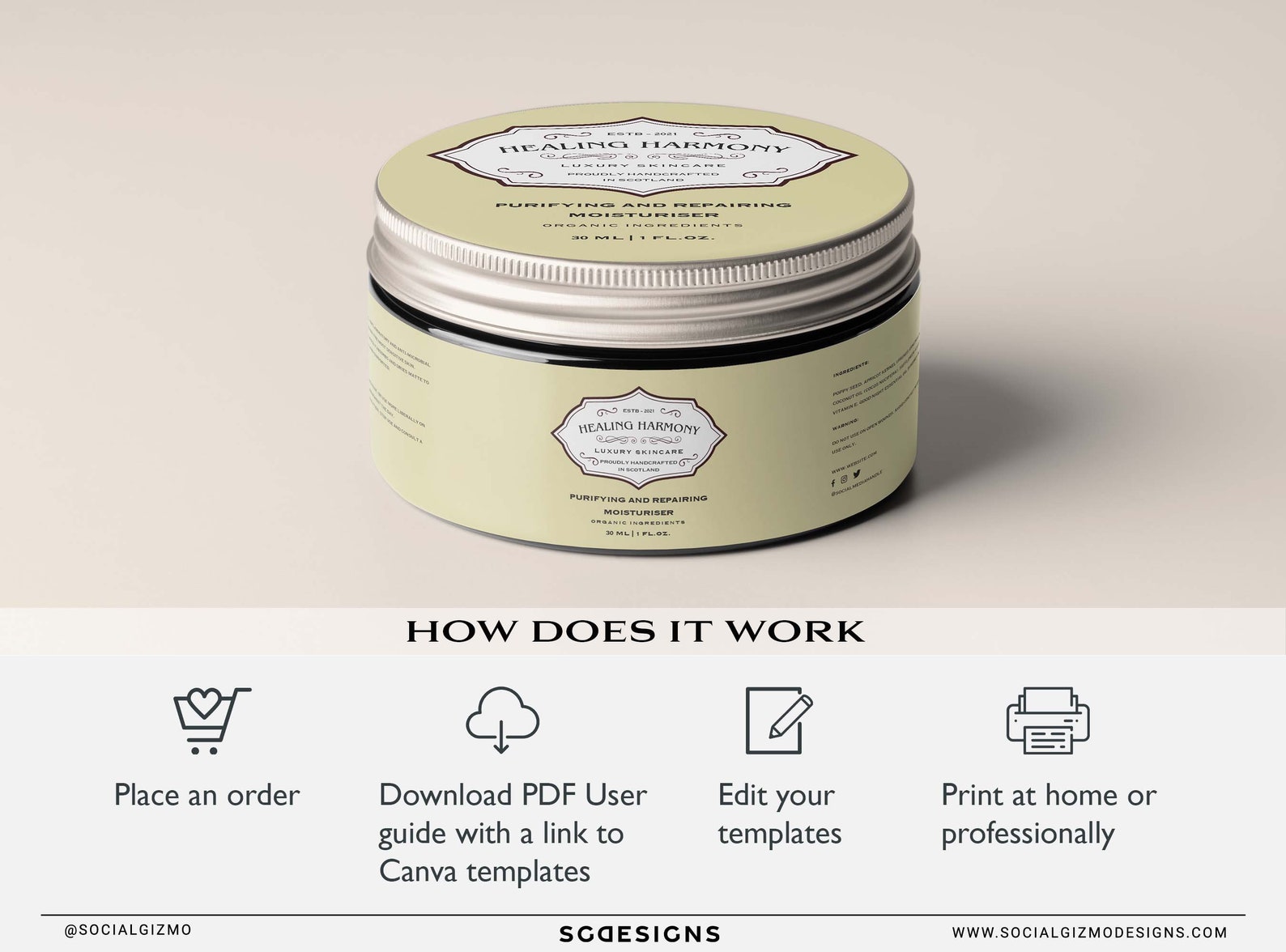 DIY Vintage French Skincare Labels, Editable Elegant Vintage Label ...