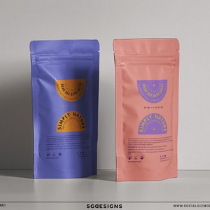 DIY Modern Pouch Label Templates, Bold Editable Pouch Label, Bath Salts ...