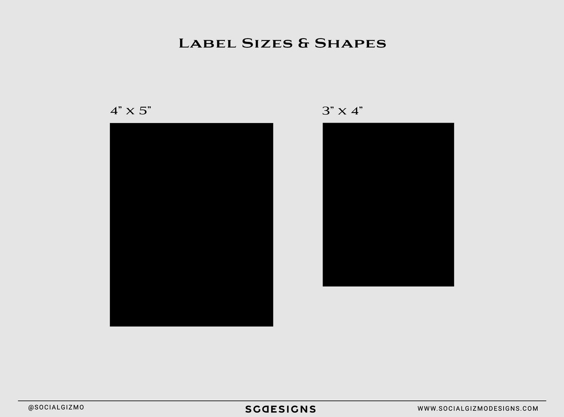 Modern Pouch Label Template DIY Bath Salt Labels for - Etsy