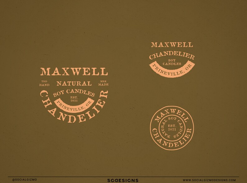 Rustic Logotype Badge Logo Set Design: Vintage Apothecary Stamp Style ...