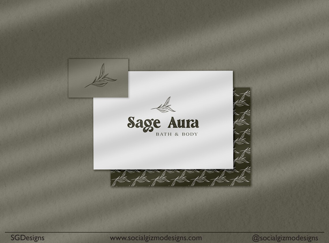 Sage Logo Design Aromatherapy Logo Elegant Logo Design - Etsy