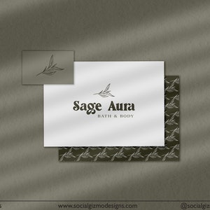 Sage Logo Design, Aromatherapy Logo, Elegant Logo Design, Professional ...