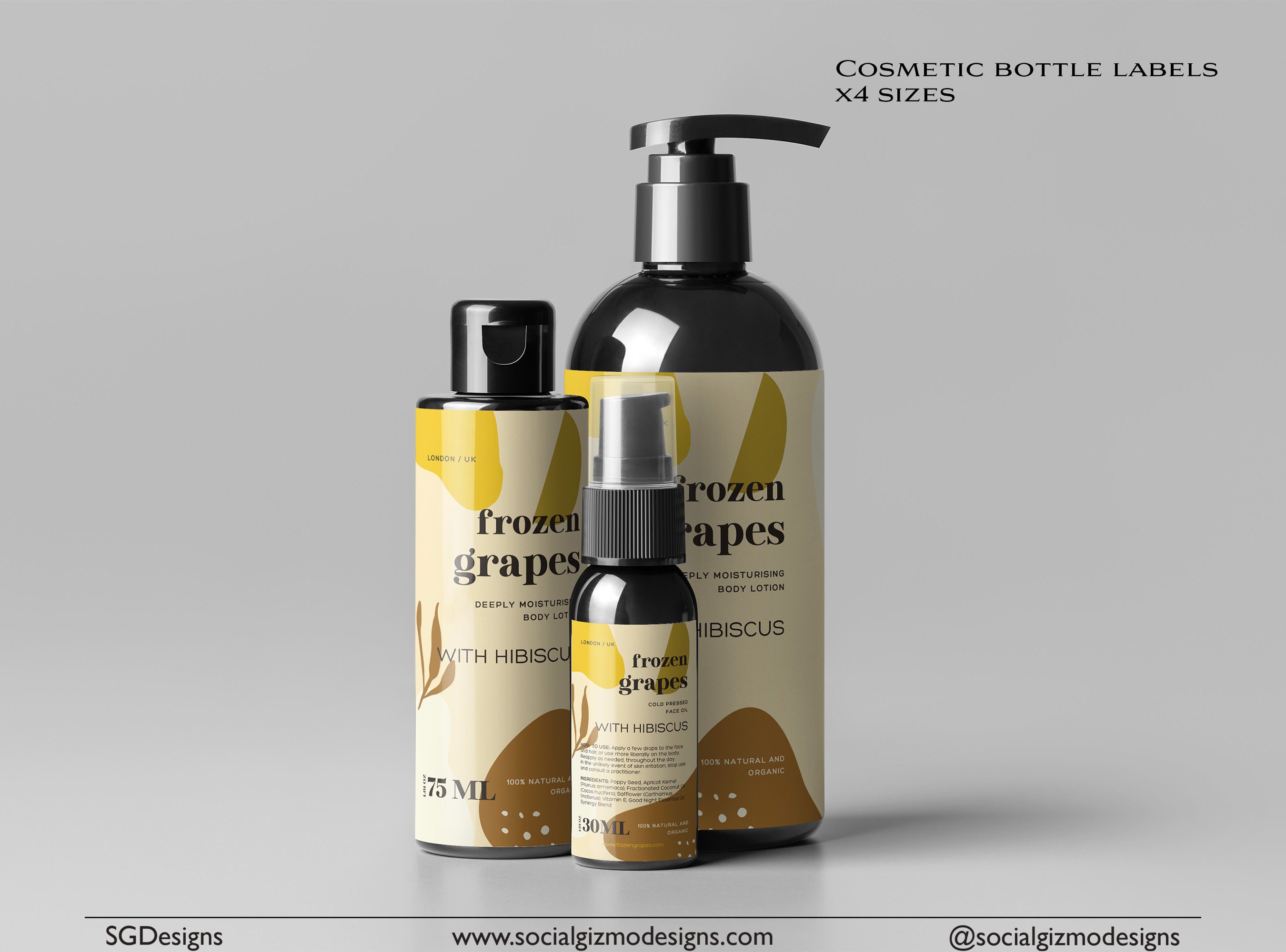 Editable Cosmetic Labels DIY Skincare Label Set Boho Product - Etsy UK